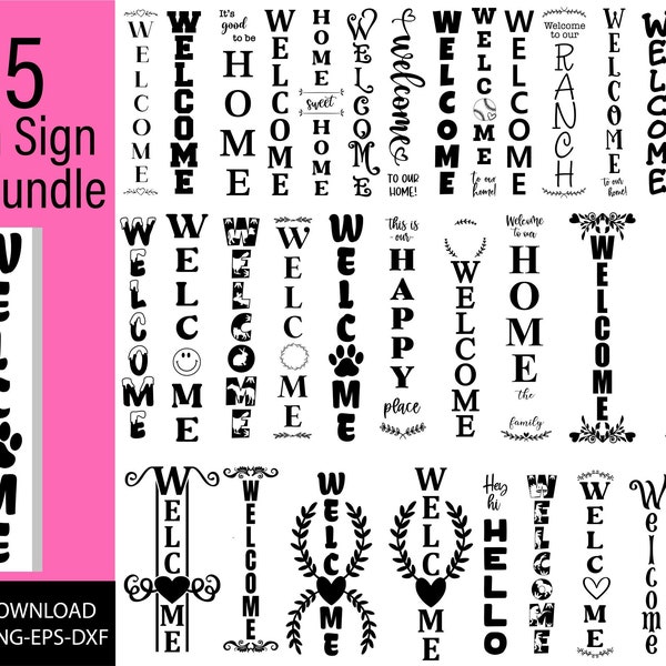 Vertical Welcome Sign - Etsy