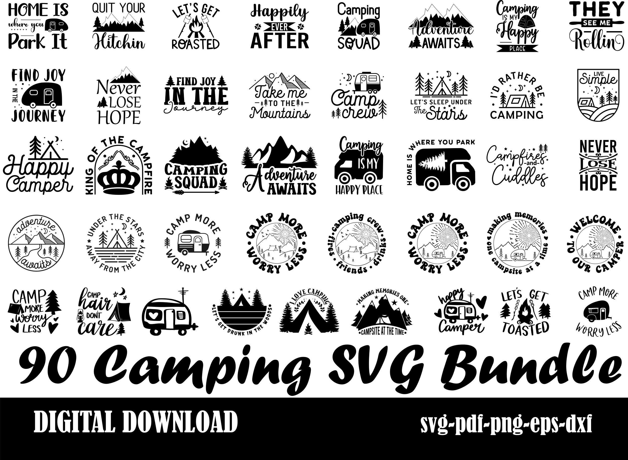 Camping SVG Bundle Camping Crew SVG Camp Life SVG Funny - Etsy UK