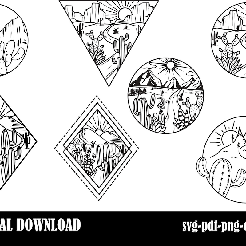 Cactus Sunrise Svg - Etsy