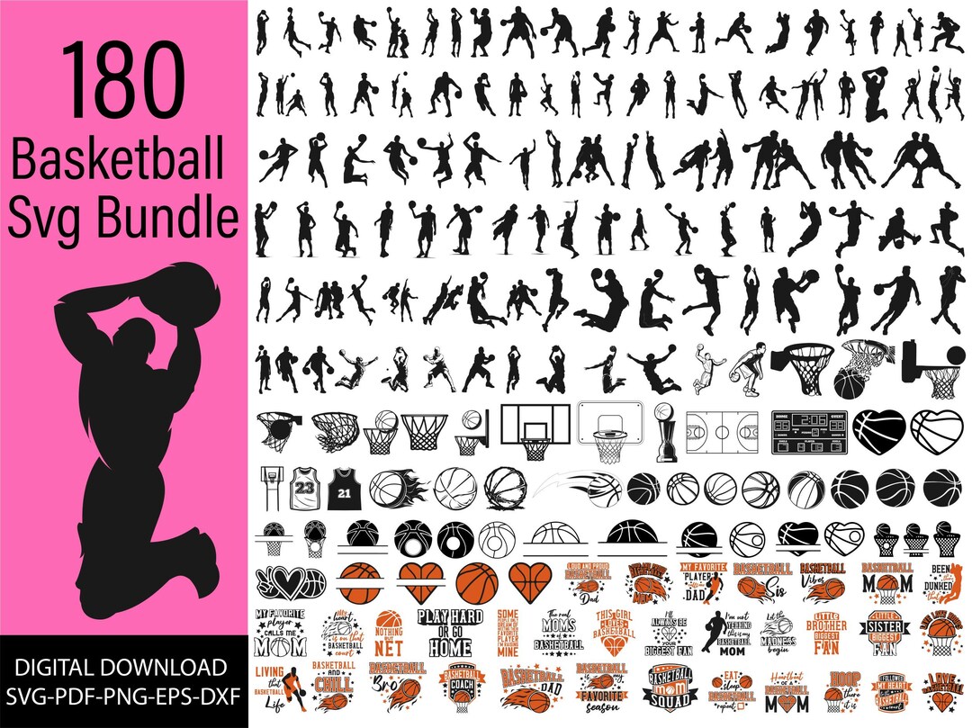 Basketball SVG Bundle, Basketball PNG Bundle, Basketball Clipart ...