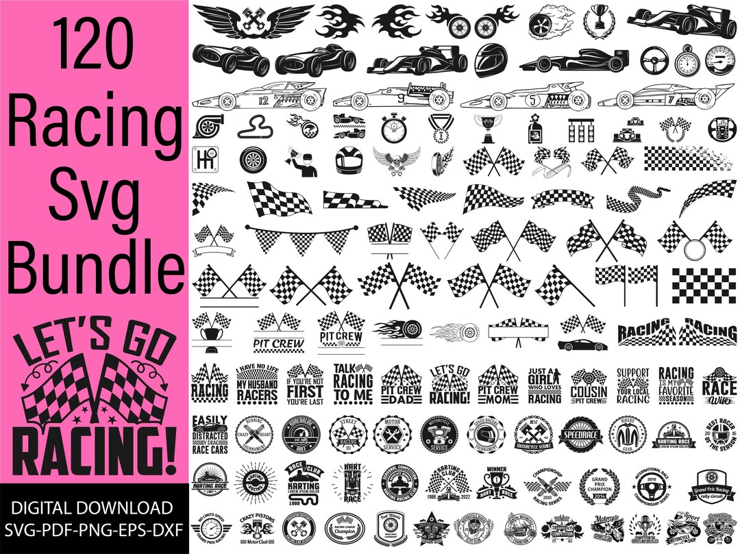 Racing SVG Bundle, Racing Quote Svg, Racing T-shirt Design, Racing Car ...