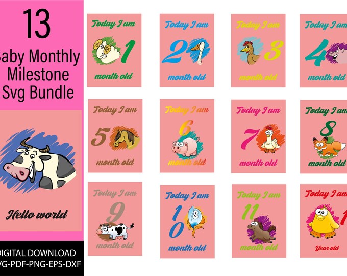 Baby Milestone Rounds SVG, Birth Stats SVG, Baby Announcement Svg ...