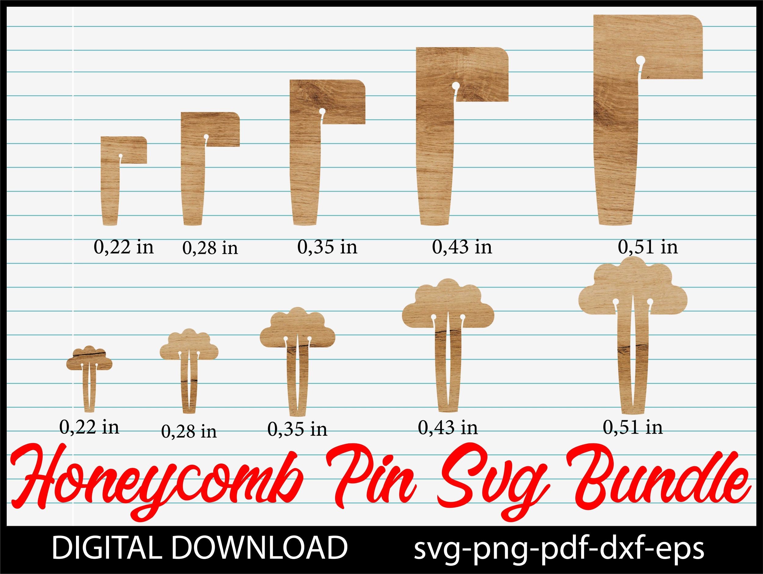 Glowforge Pins Bundle Honeycomb Pins Svg Crumb Tray Pin - Etsy