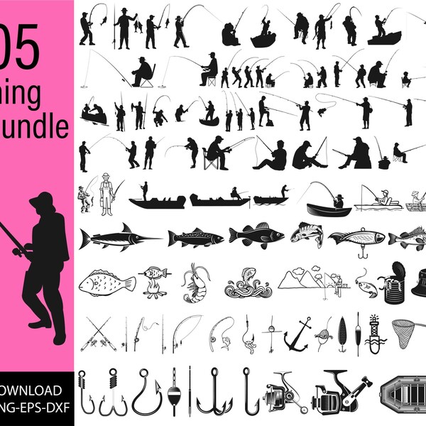 Fishing Svg - Etsy