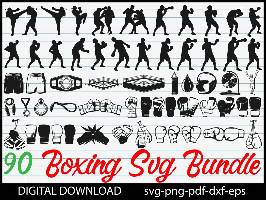 Boxing Svg Bundle Boxing Svg Boxing Silhouette Boxing - Etsy