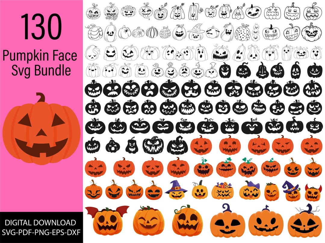 Pumpkin Face Svg, Faces Svg, Halloween Pumpkins Faces, Pumpkin Faces ...