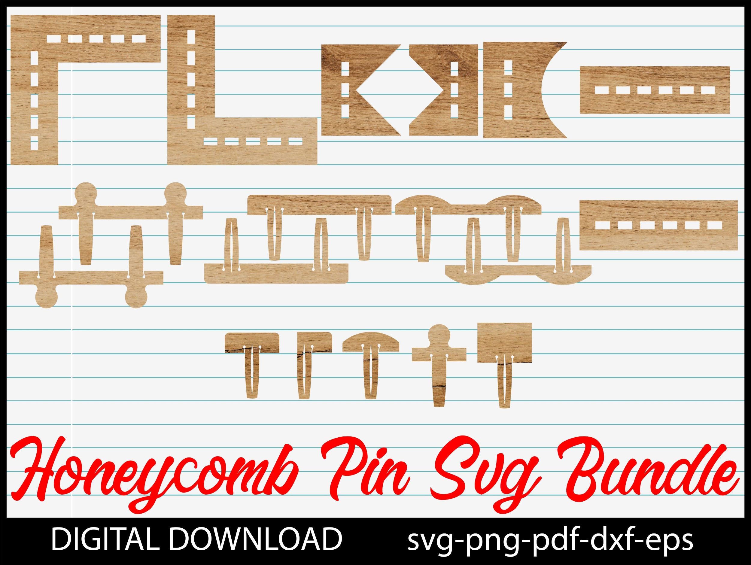 Glowforge Pins Bundle Honeycomb Pins Svg Crumb Tray Pin - Etsy