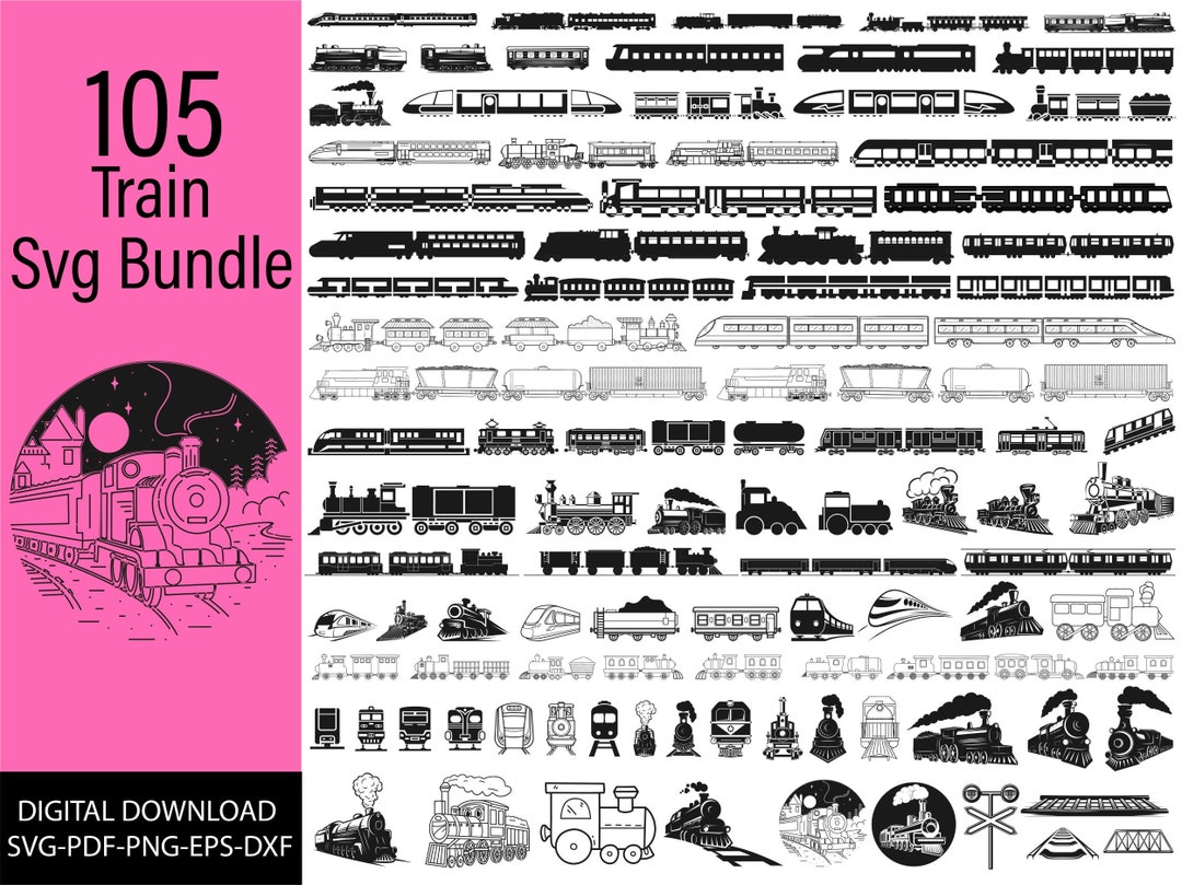 Train Svg Bundle Train Png Bundle Train Clipart Train Svg Cut Files