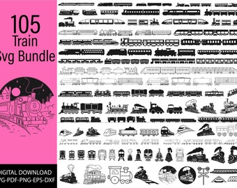 Train SVG Bundle, Train PNG Bundle, Train Clipart, Train SVG Cut Files ...