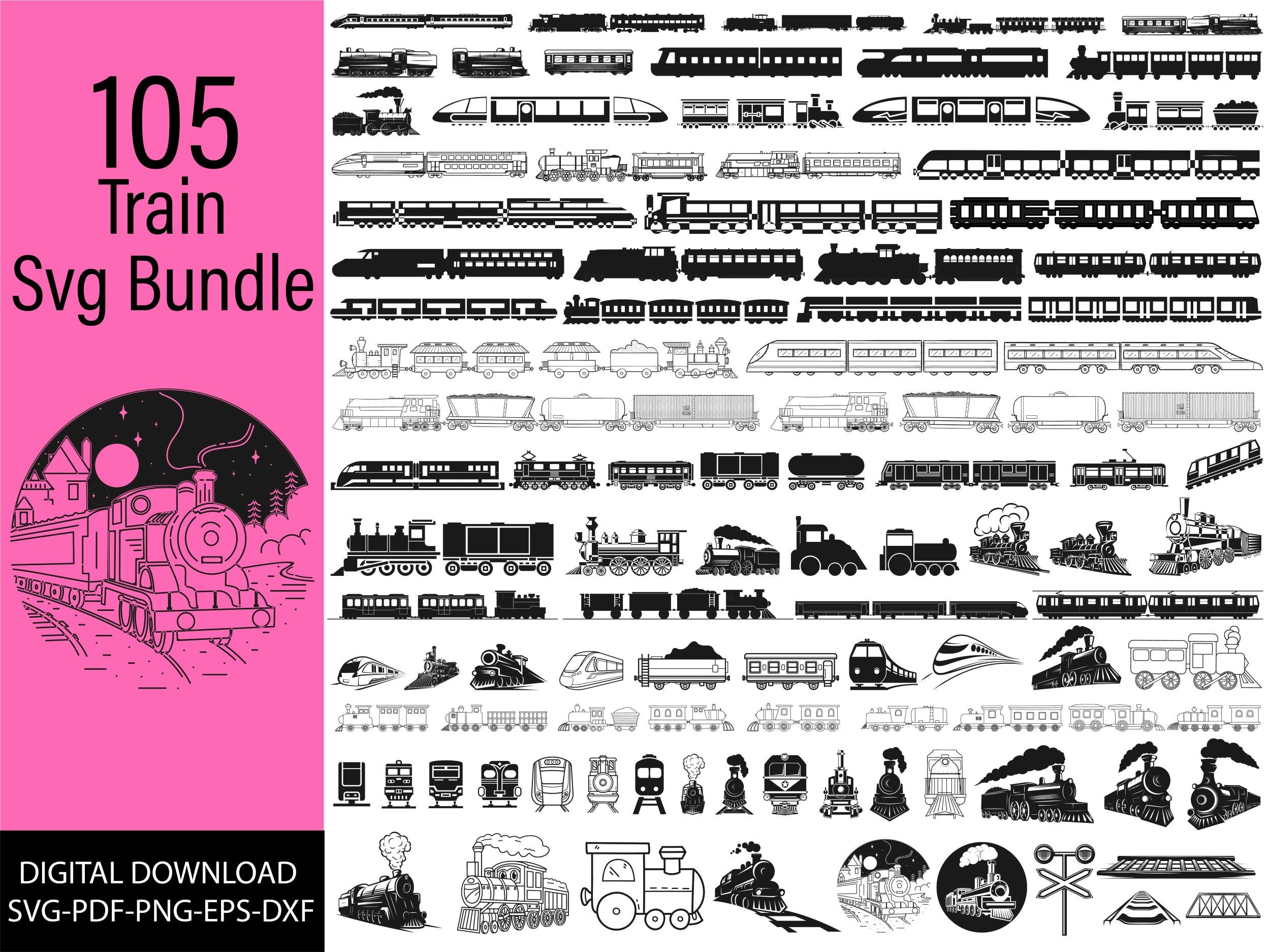 Train SVG Bundle, Train PNG Bundle, Train Clipart, Train SVG Cut Files ...