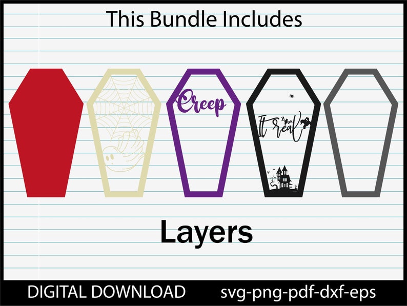 COFFIN HALLOWEEN Svg Laser Cut File Bundle and 3d Laser Cut - Etsy