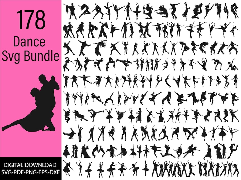 Dance SVG Cut File for Cricut, Dancer Silhouettes Svg, Dancers Svg ...