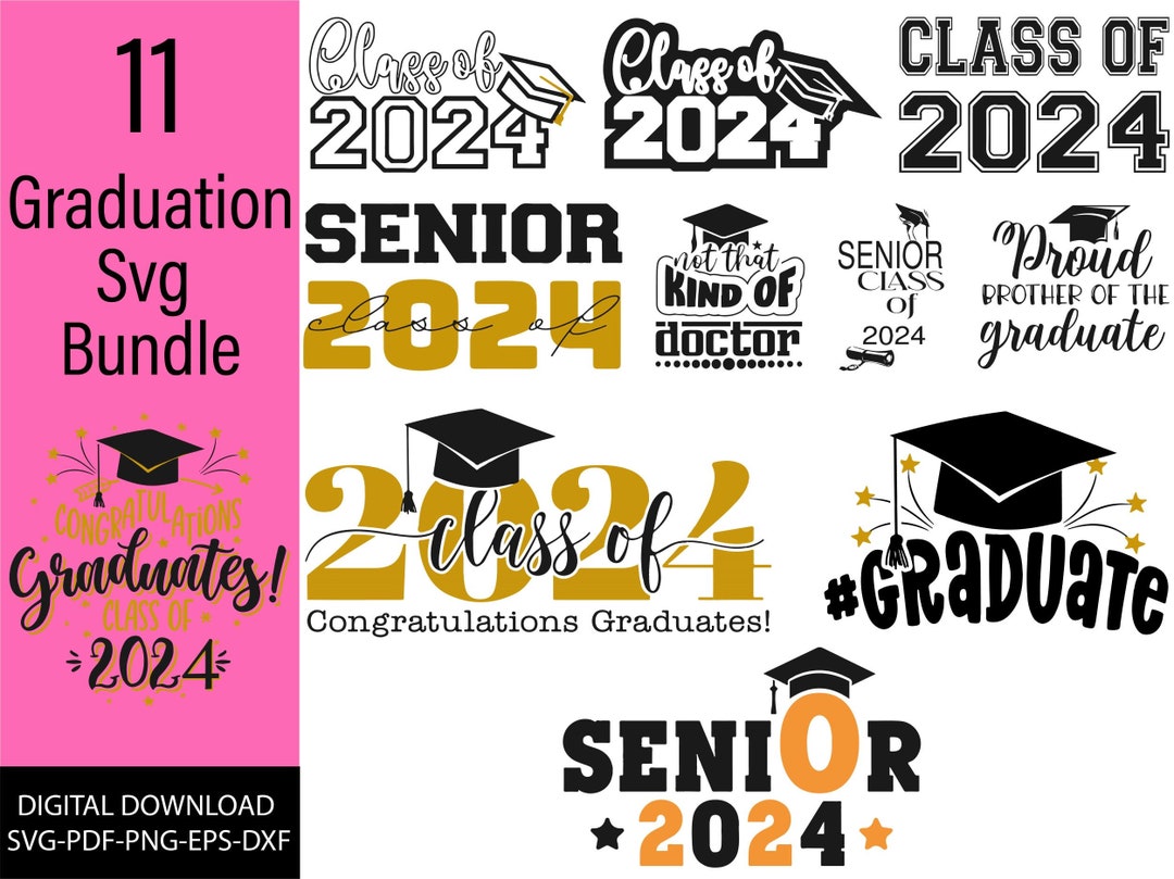 Graduation Svg, Proud Graduate Design Bundle, T-shirt Clipart PNG for ...