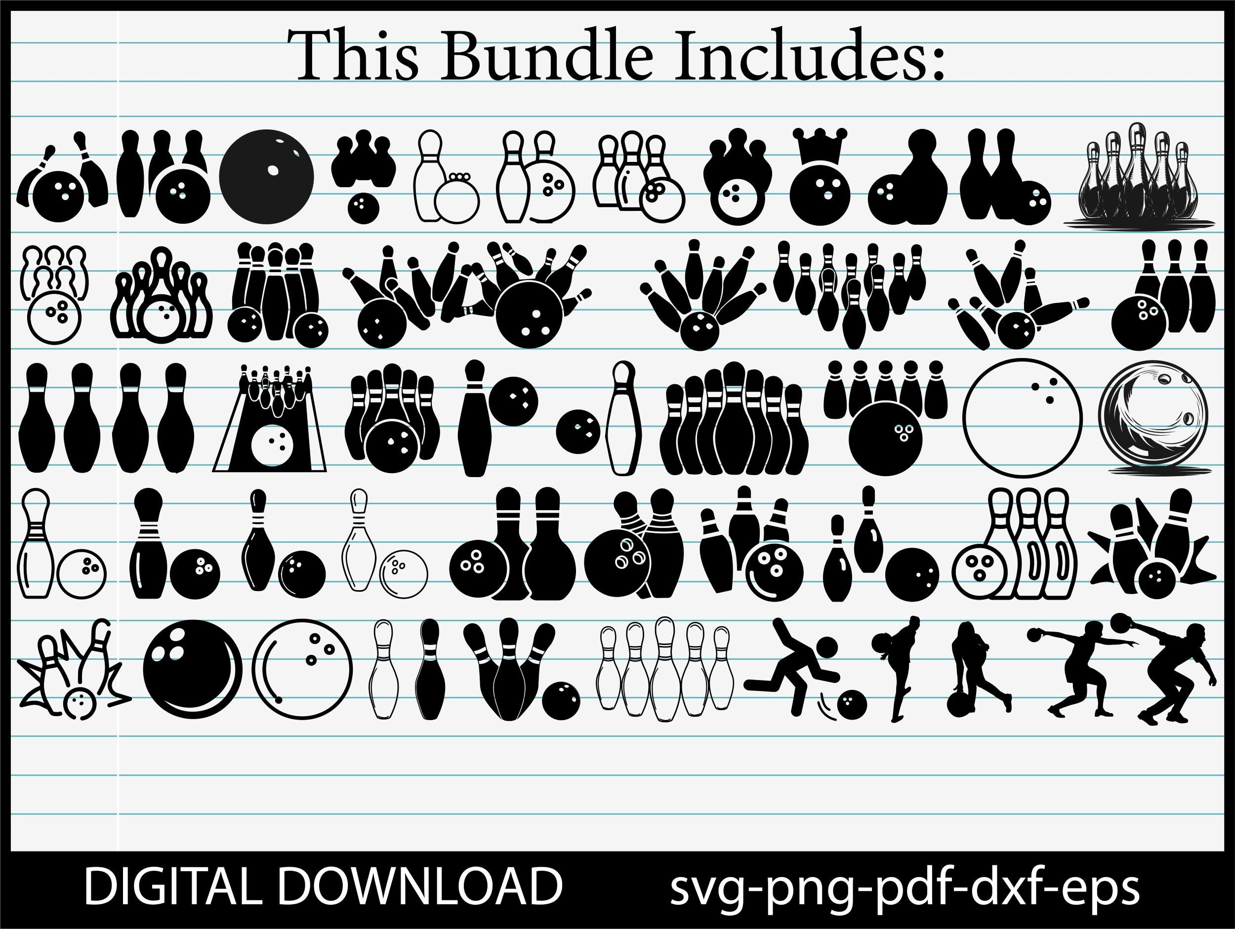 Bowling SVG Bundle Bowlingpng Bundle Bowling Clipart - Etsy