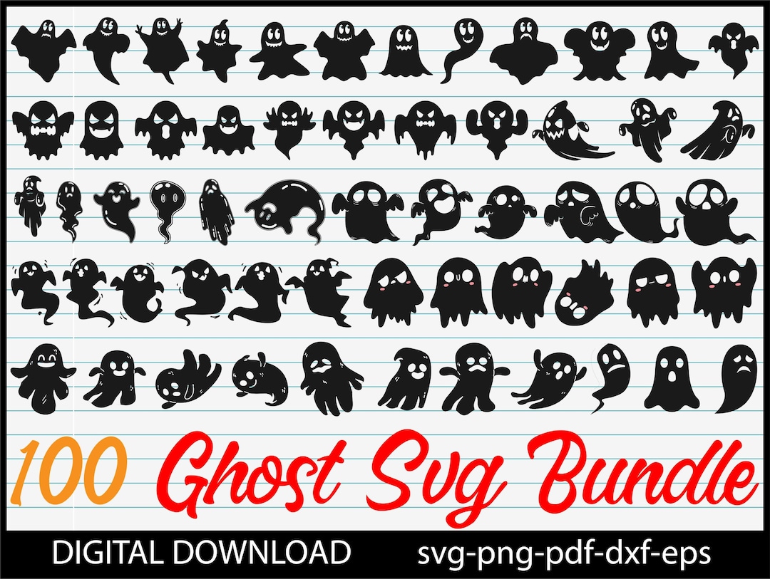Ghost SVG Bundle Ghost PNG Bundle Ghost Clipart Ghost SVG - Etsy France