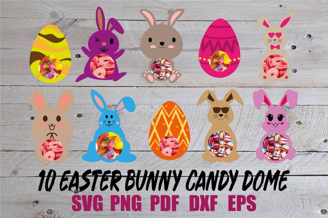 Easter Candy Dome SVG Bundle, Easter Candy Holder SVG, Bunny Candy ...