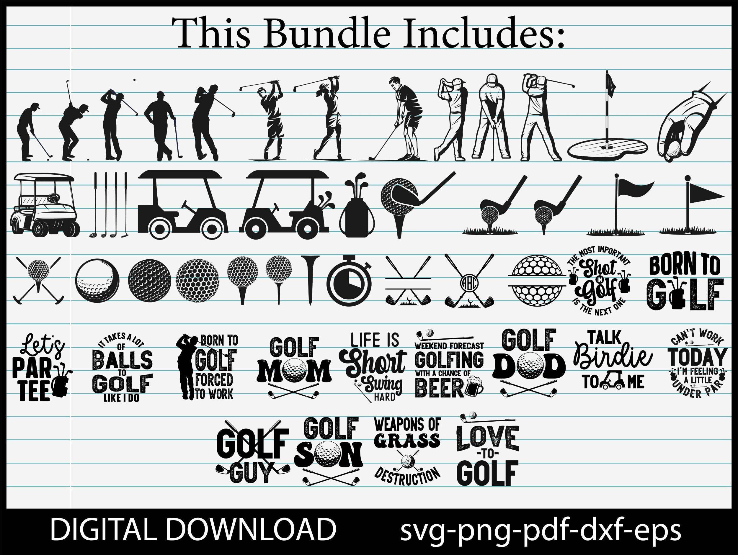Golf Svg Golf SVG Bundle Golf Png Split Monogram Svg Golf - Etsy UK