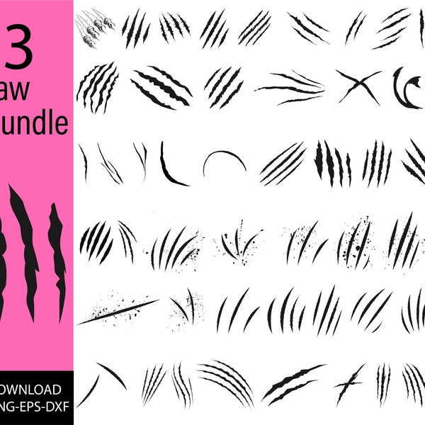 Cat Scratch Marks Svg - Etsy