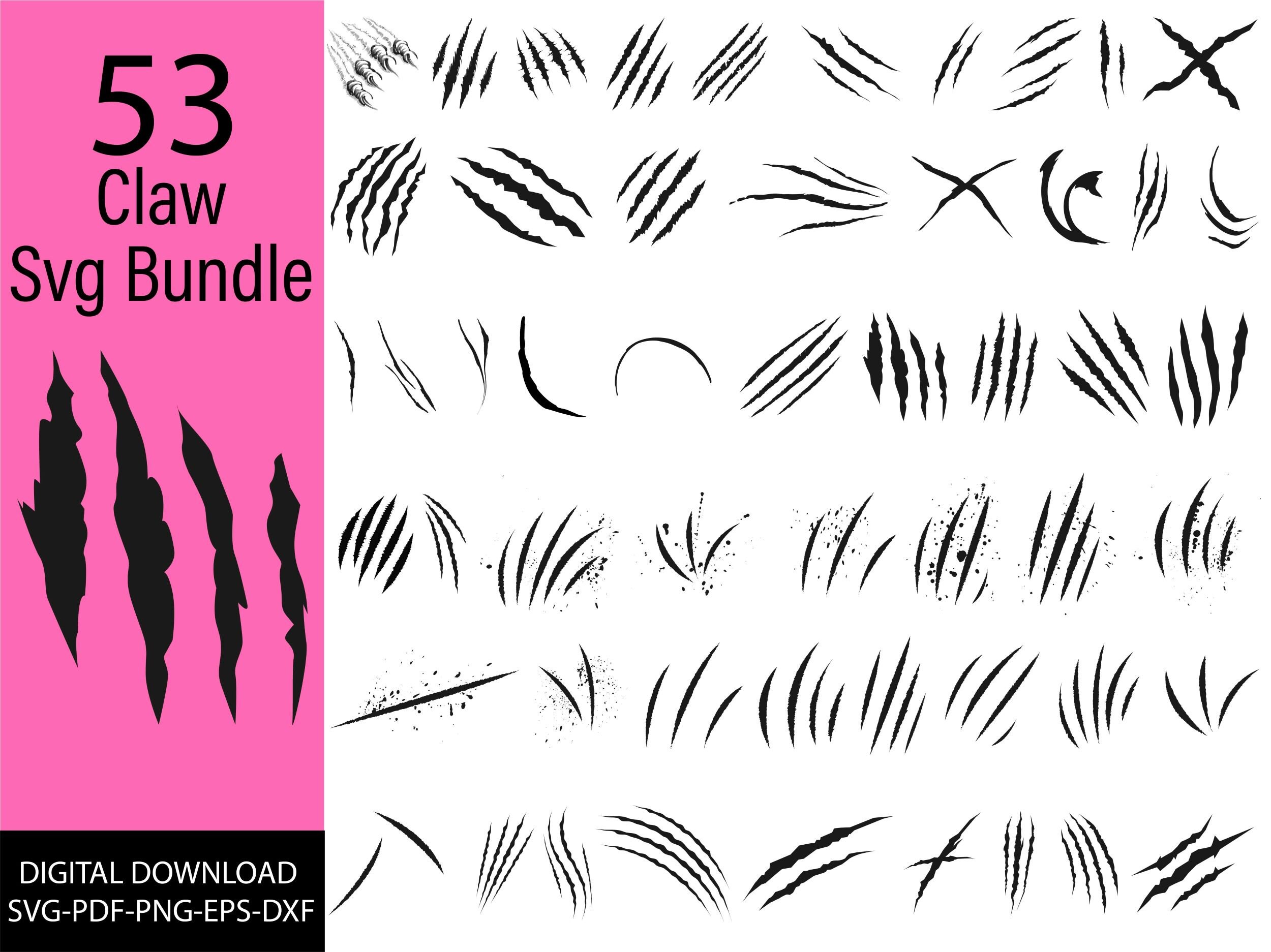 Claw SVG Bundle, Claw PNG Bundle, Claw Clipart, Dino Claw, Marks Svg ...