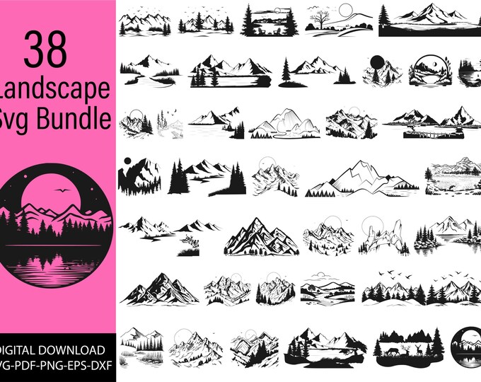Landscape Svg, Forest Svg, Adventure Svg, Outdoor Svg, Deer Svg, Nature ...
