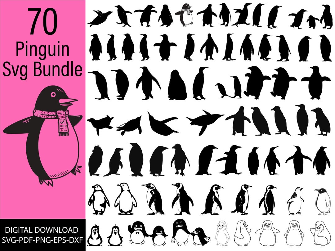 Penguin SVG Bundle, Penguin PNG Bundle, Penguin Clipart, Penguin SVG ...