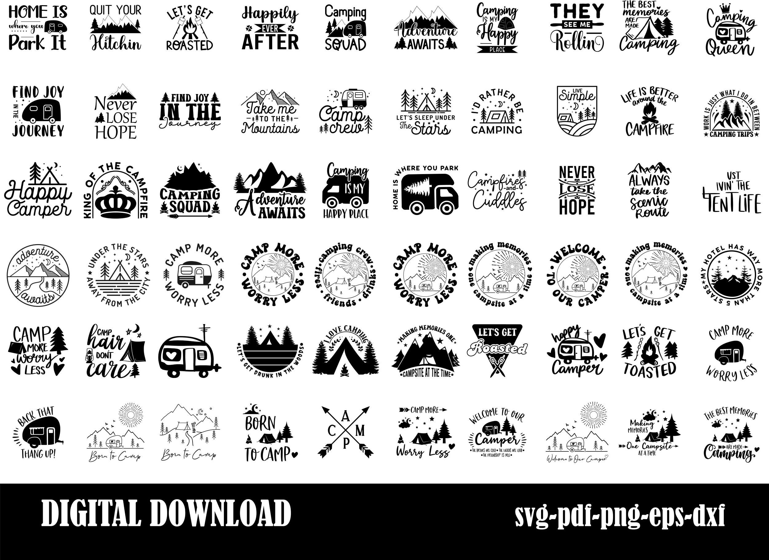 Camping SVG Bundle Camping Crew SVG Camp Life SVG Funny - Etsy