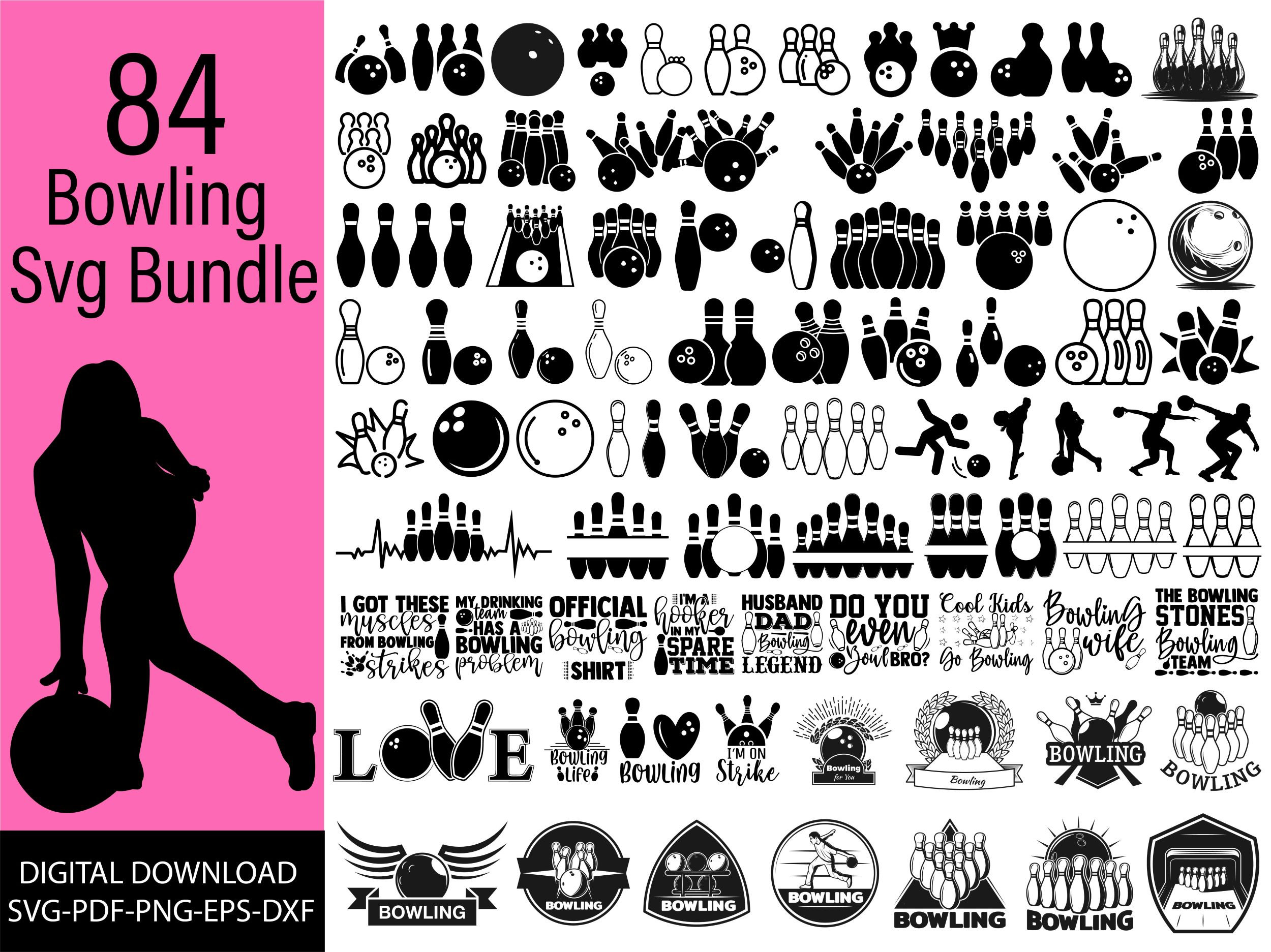 Bowling SVG Bundle, Bowlingpng Bundle, Bowling Clipart, Bowling SVG Cut ...