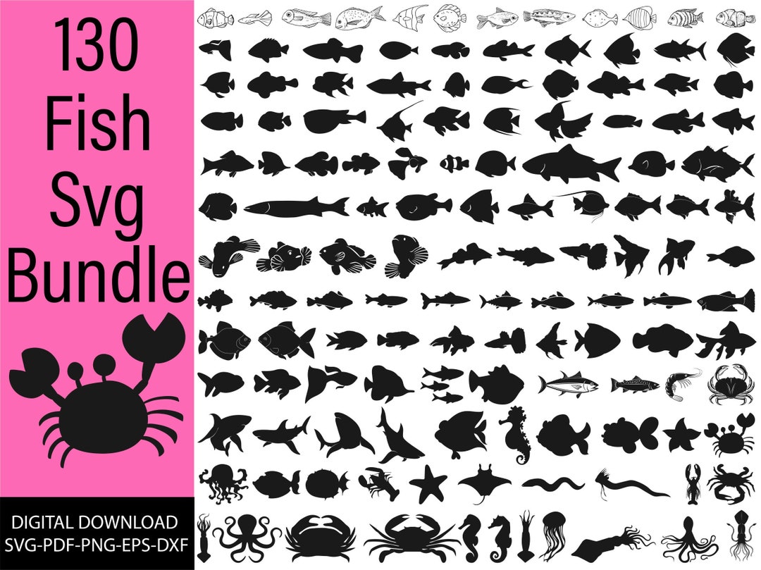 Fish SVG Bundle, Fish SVG, Fish Vector, Tropical Fish Svg, Fish ...