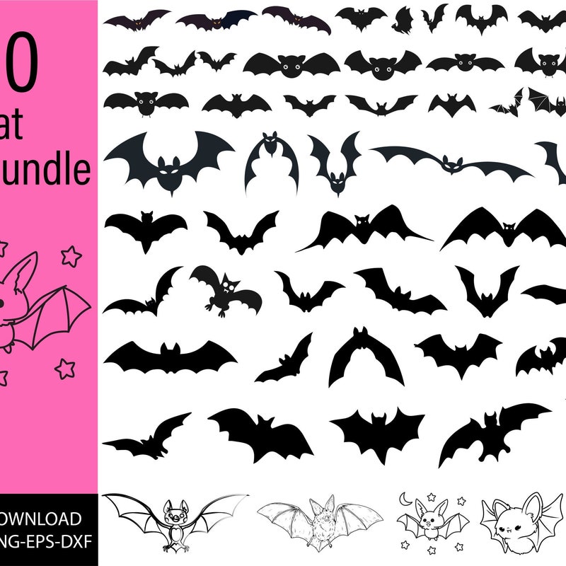 Bat Svg - Etsy