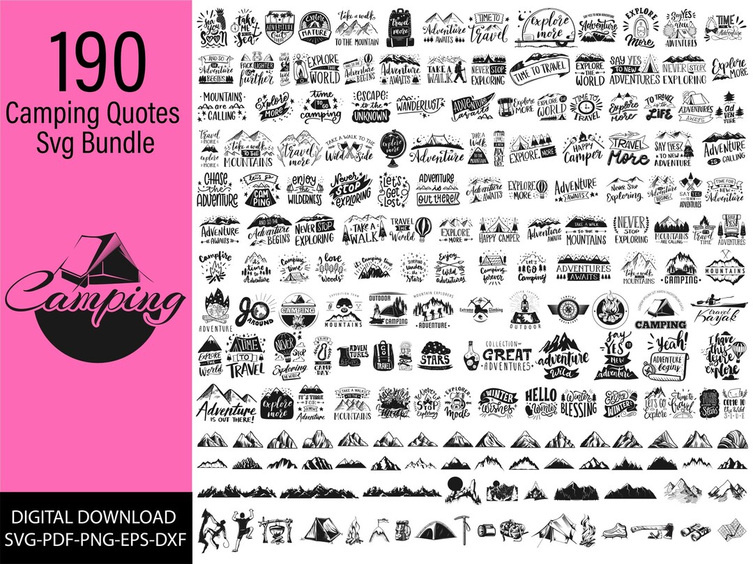 Camping Svg Bundle, Camping Crew Cricut Design Vector Bundle, Camp ...