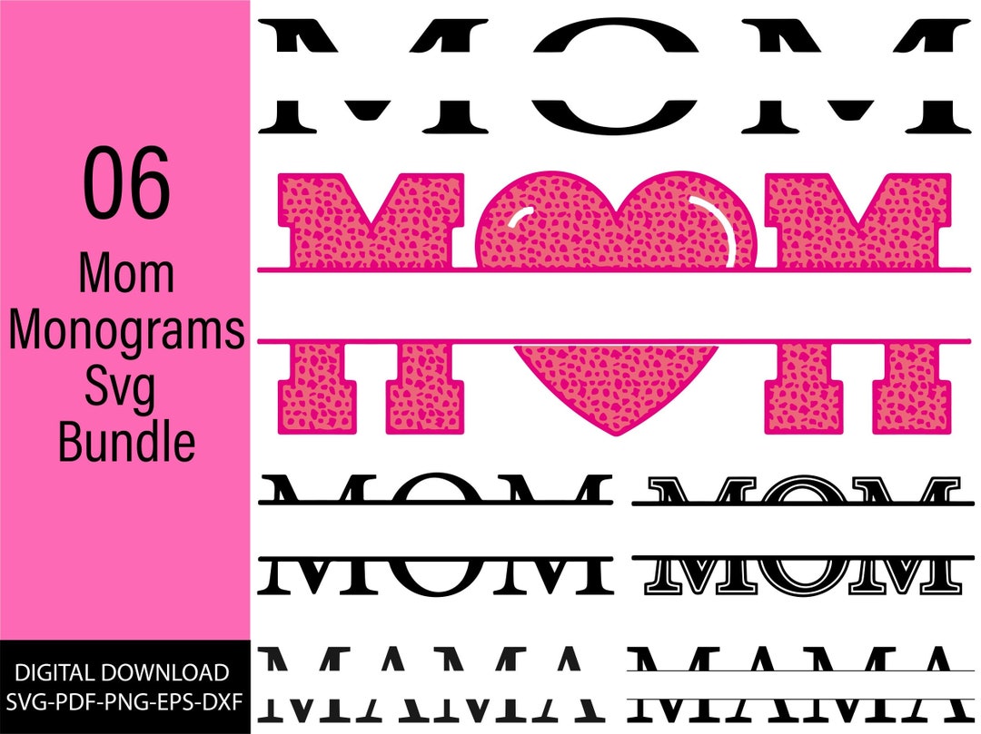 Mom SVG, Mother Svg, Mother's Day, Mom Split Name Frame Svg, Mom Svg ...