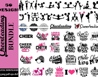 130 Cheerleader Svg, Cheerleading Svg Bundle, Cheer Svg, Cheerleader ...