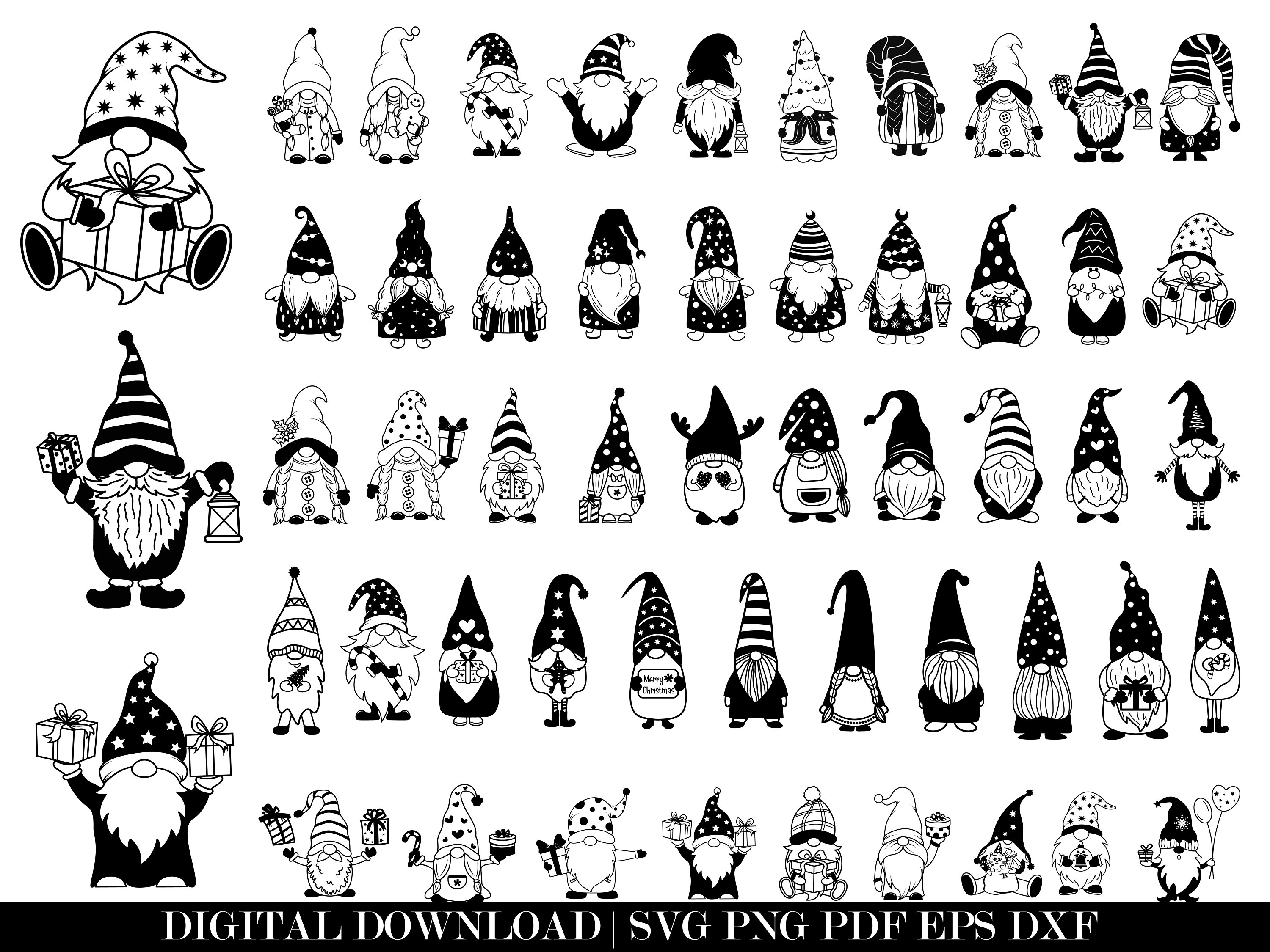 Christmas Gnomes Svg Bundle Gnomes Svg Cute Gnomies Svg - Etsy