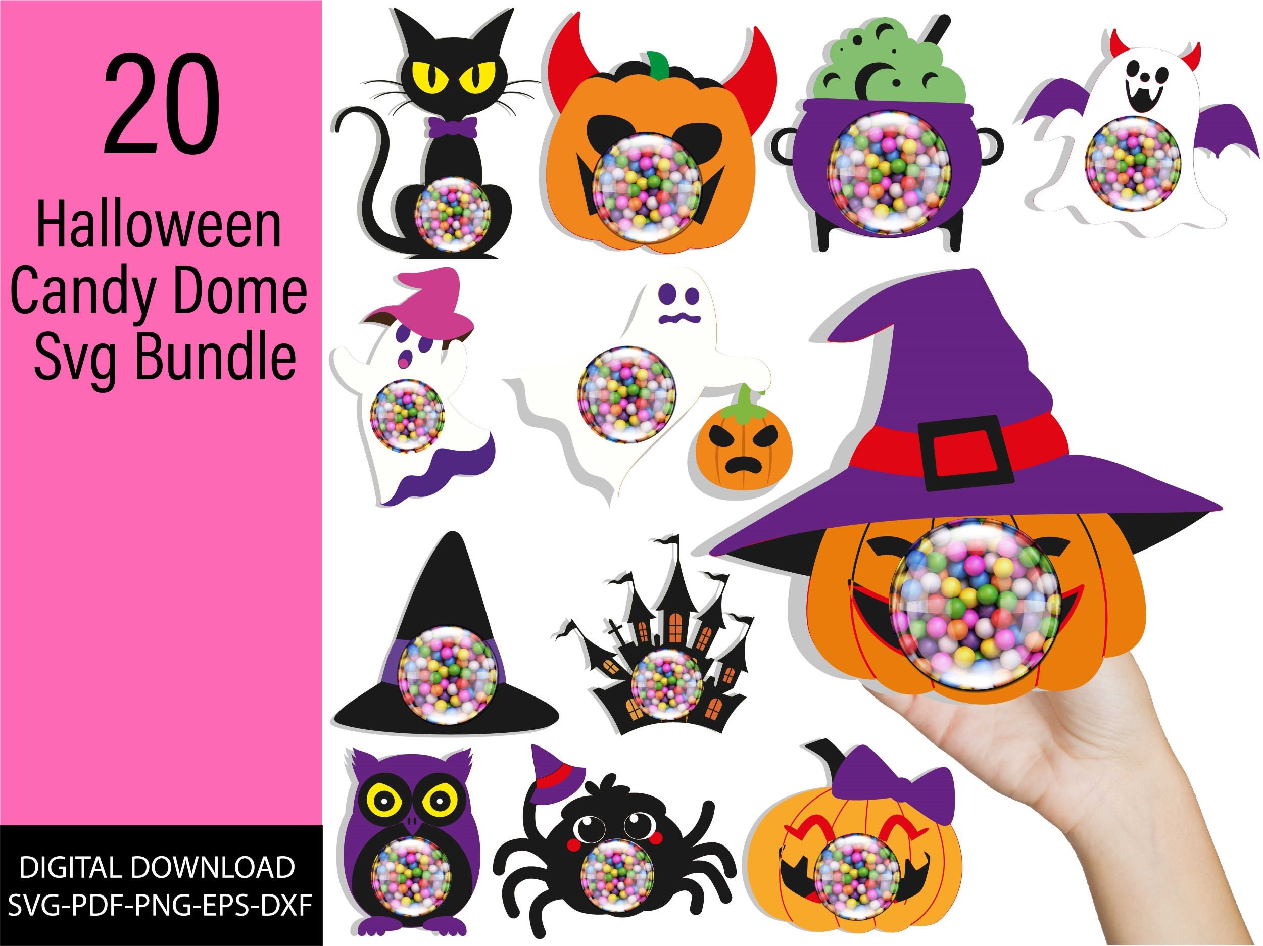 Halloween Candy Dome SVG Bundle Halloween Gnome Candy Holder - Etsy
