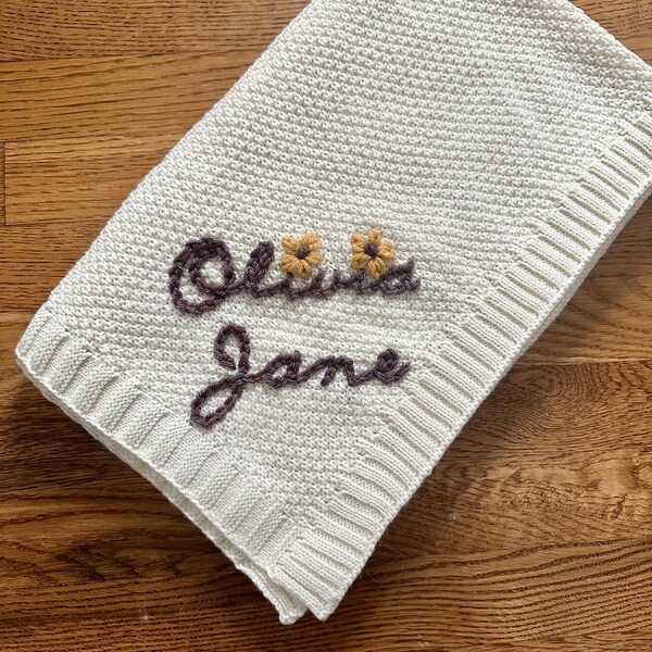 Embroidered Blanket - Etsy