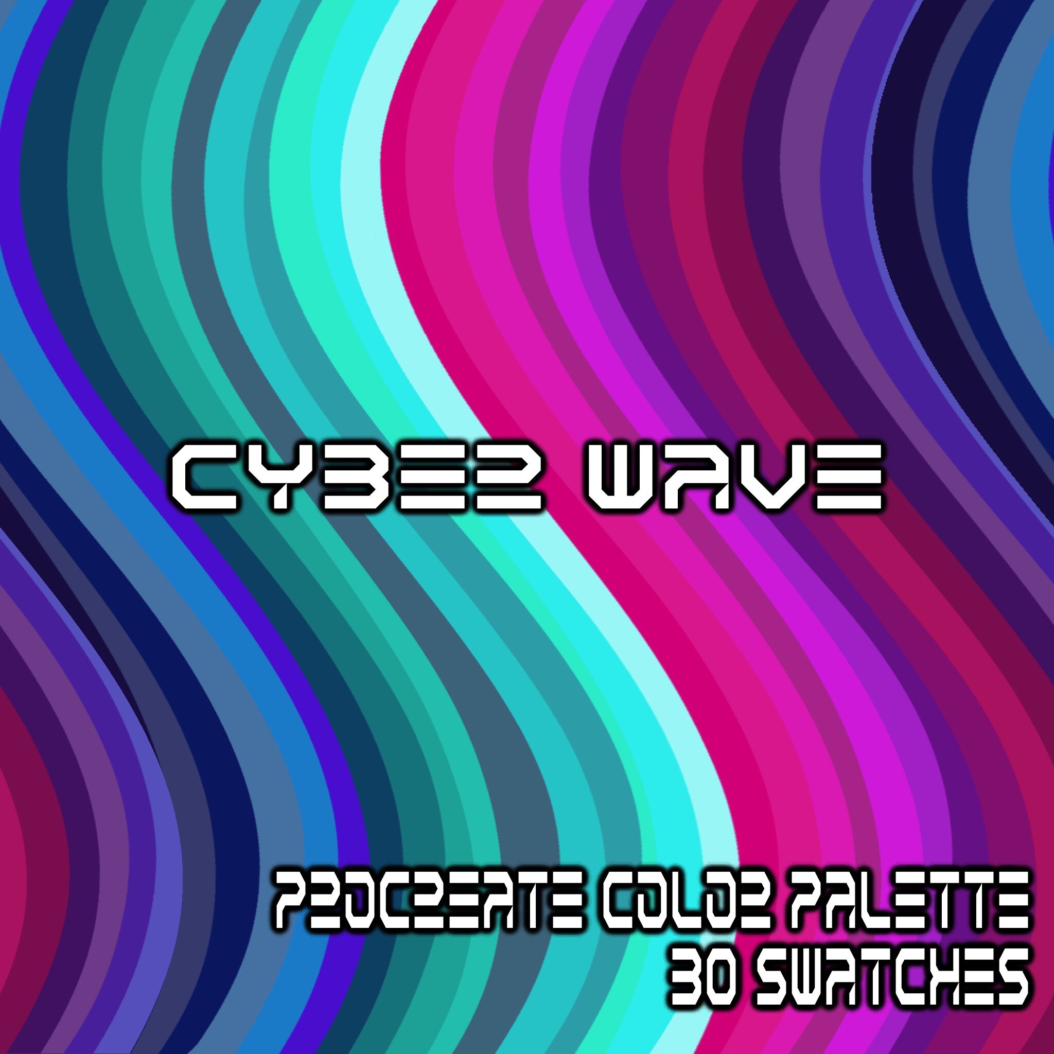Procreate Color Palette - Cyber Wave | Color Swatches | Digital ...