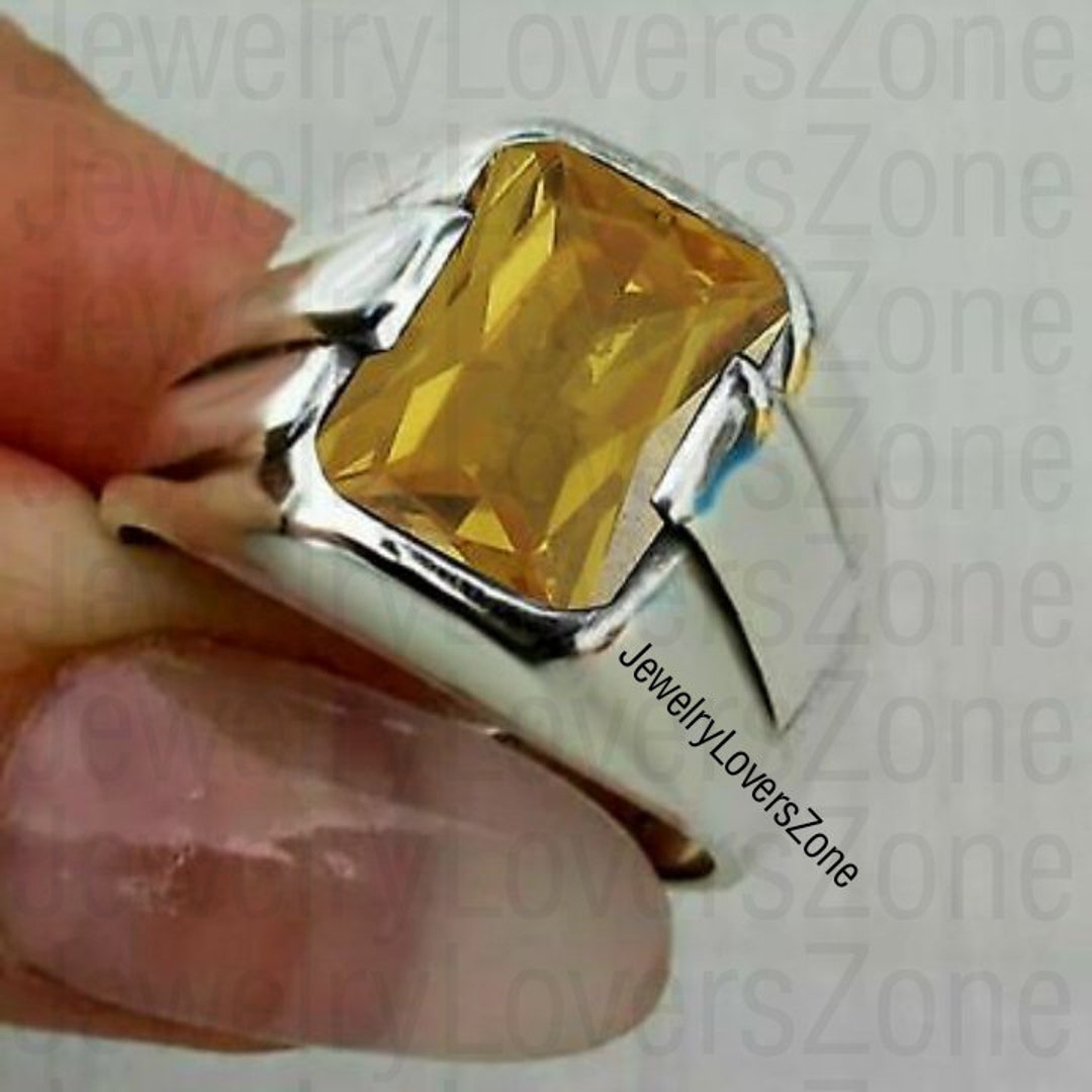 Ring Genuine Yellow Topaz-november Birthstone Ring-yellow Gemstone ...