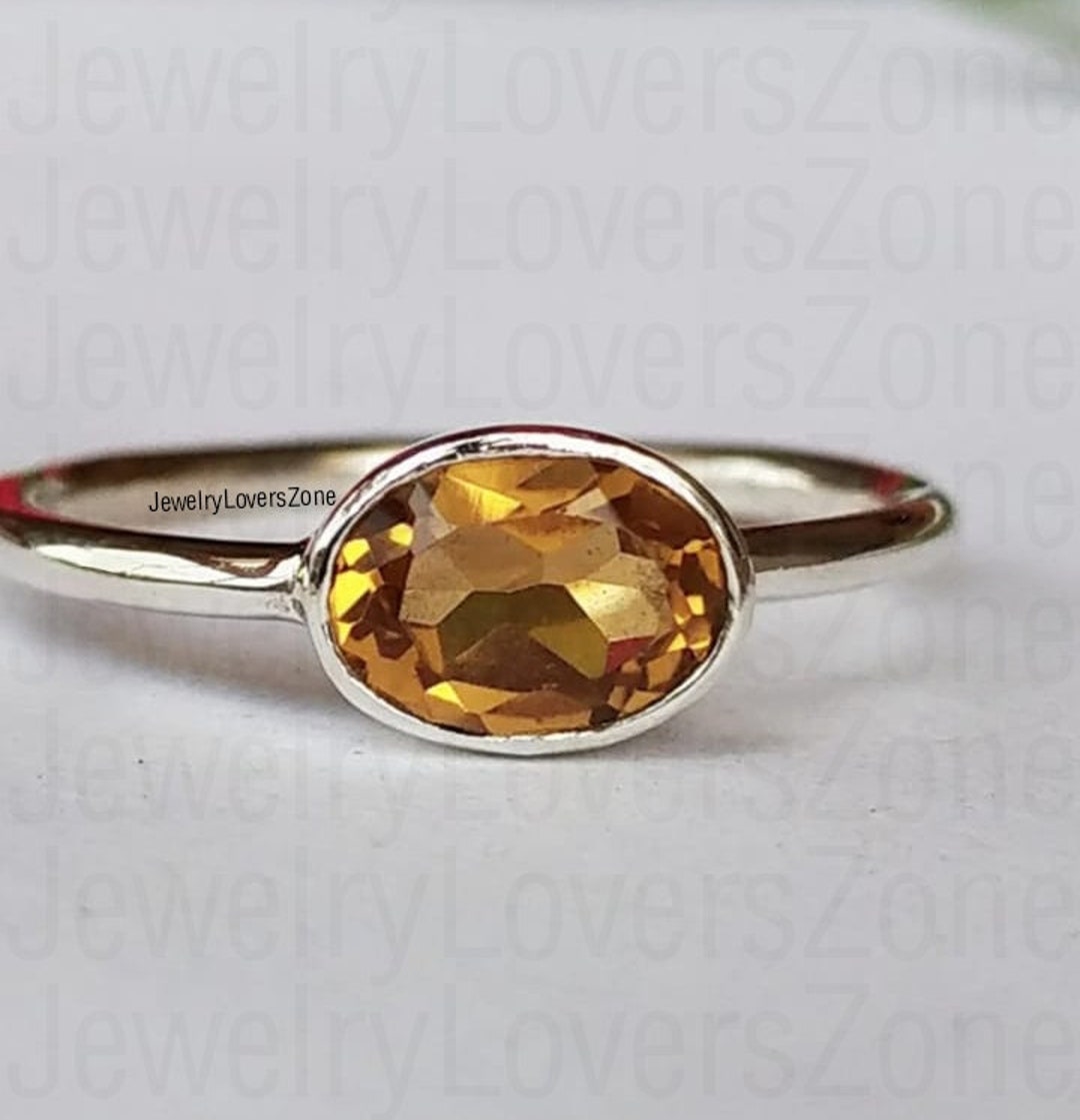 Ring Genuine Yellow Topaz-november Birthstone Ring-yellow Gemstone ...