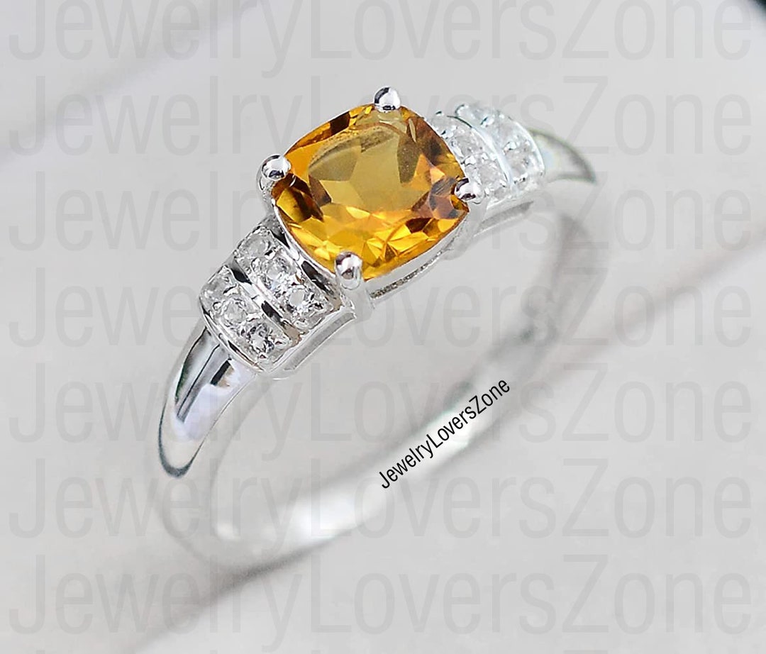 Women Golden Topaz Ring-imperial Yellow Topaz Ring-wedding Ring ...