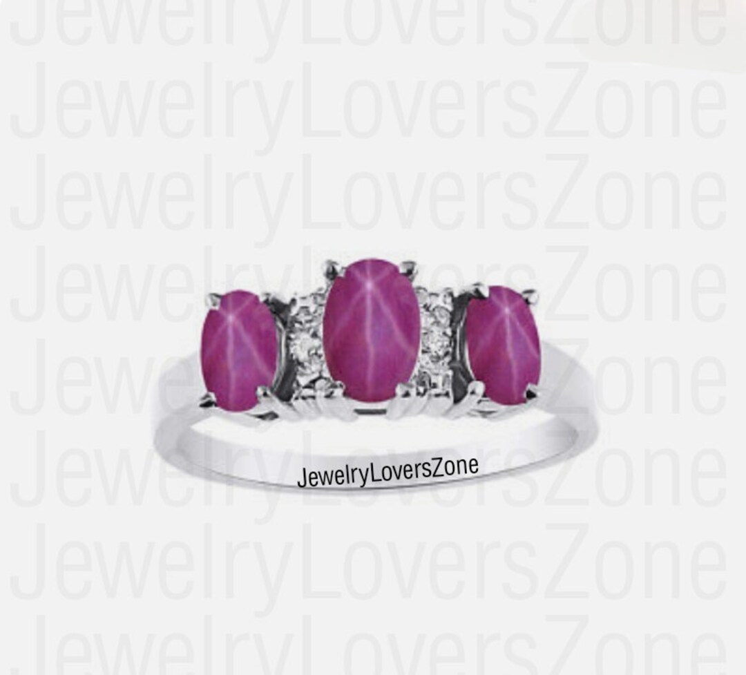 Pink Ruby Star Ring, Women Ring, 925 Solid Sterling Silver Ring, Ruby ...