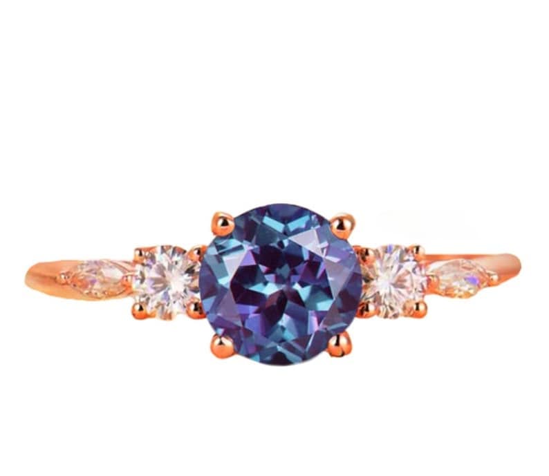 Anello in alessandrite anello in alessandrite da sposa - Etsy Italia