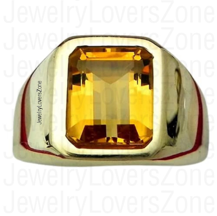 Men's Yellow Topaz Ring-november Birthstone Ring-yellow - Etsy