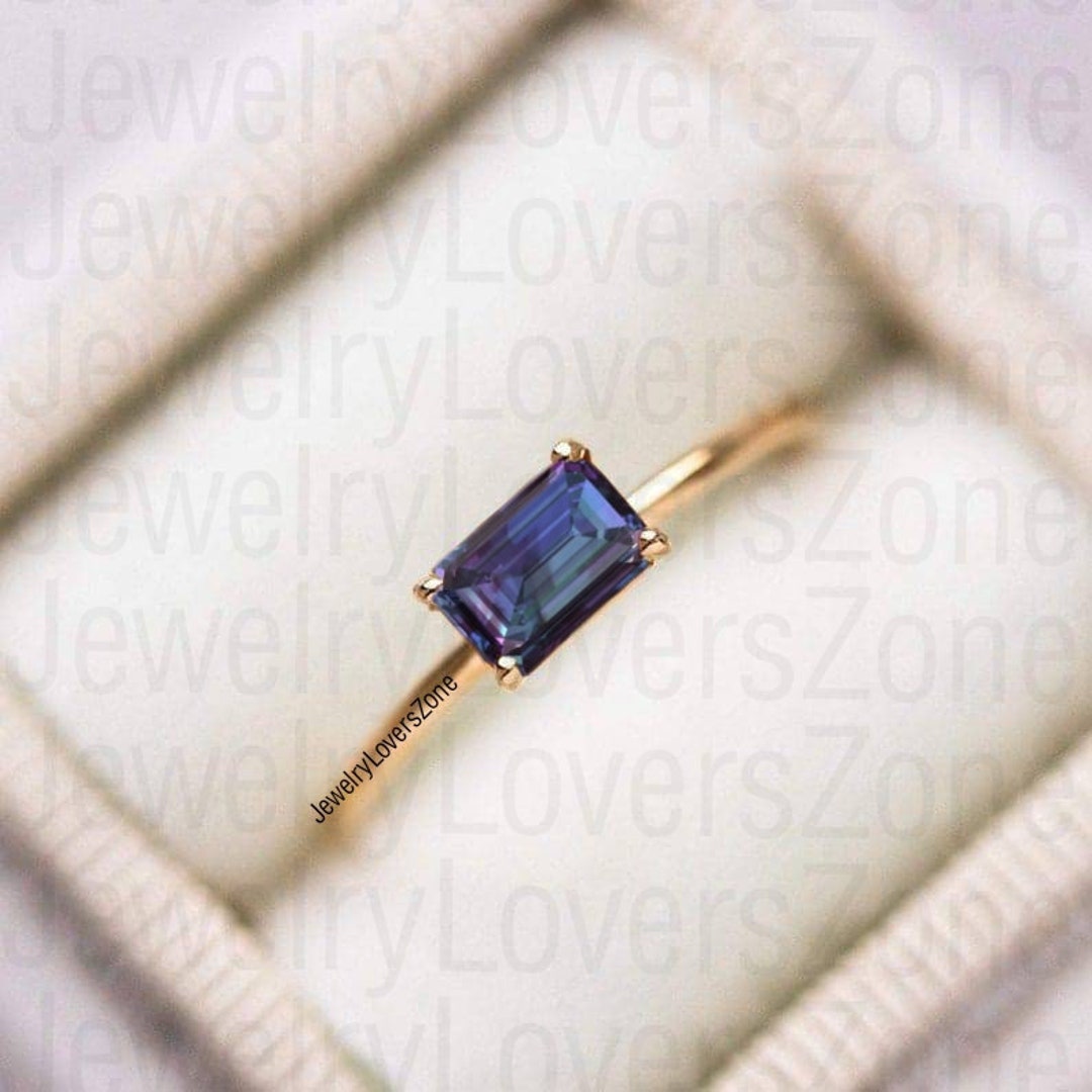 Handmade Colour Change Alexandrite Ring, Color Changing Stone Ring ...