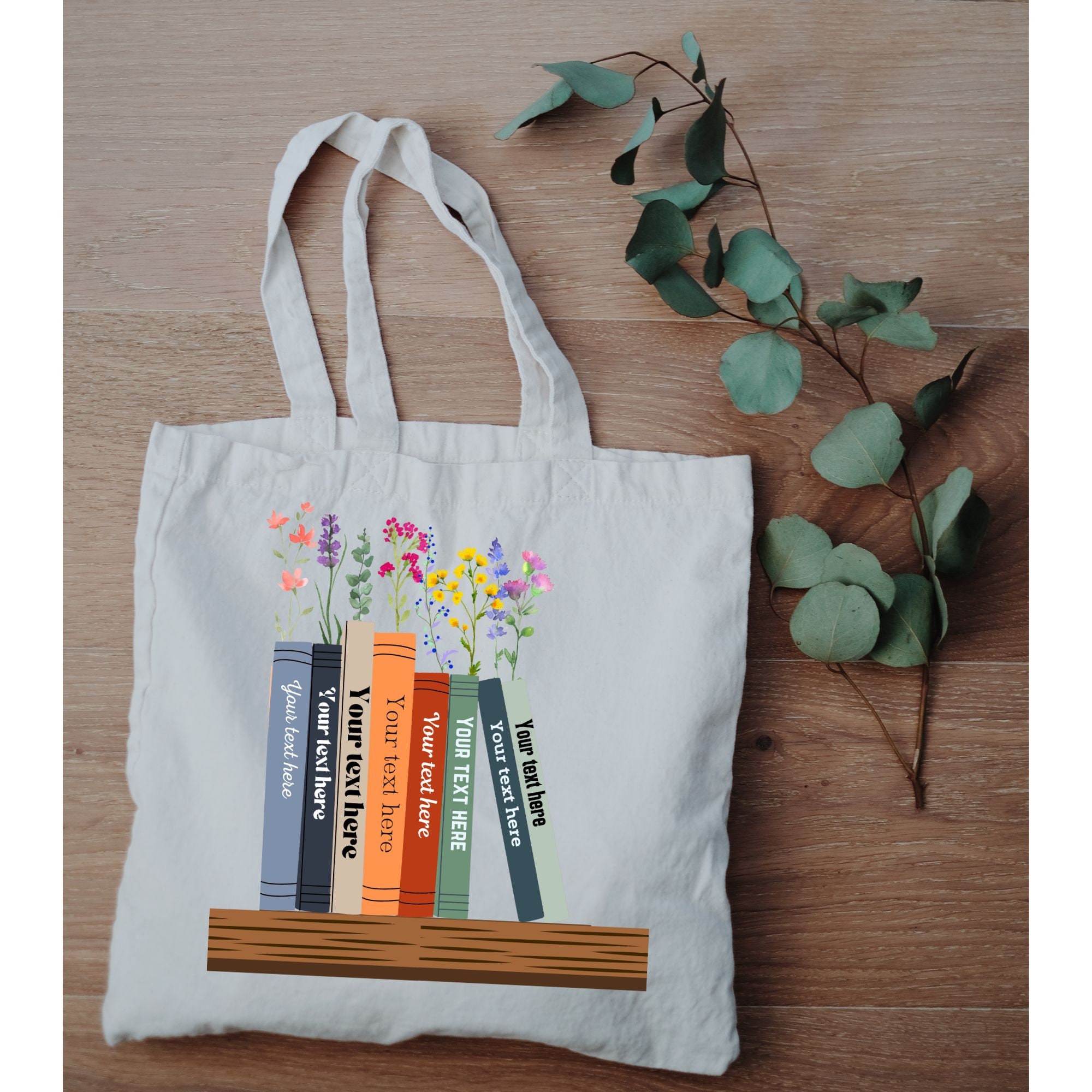 Custom Favorite Books Canvas Tote Bag Bookish Book Lover - Etsy