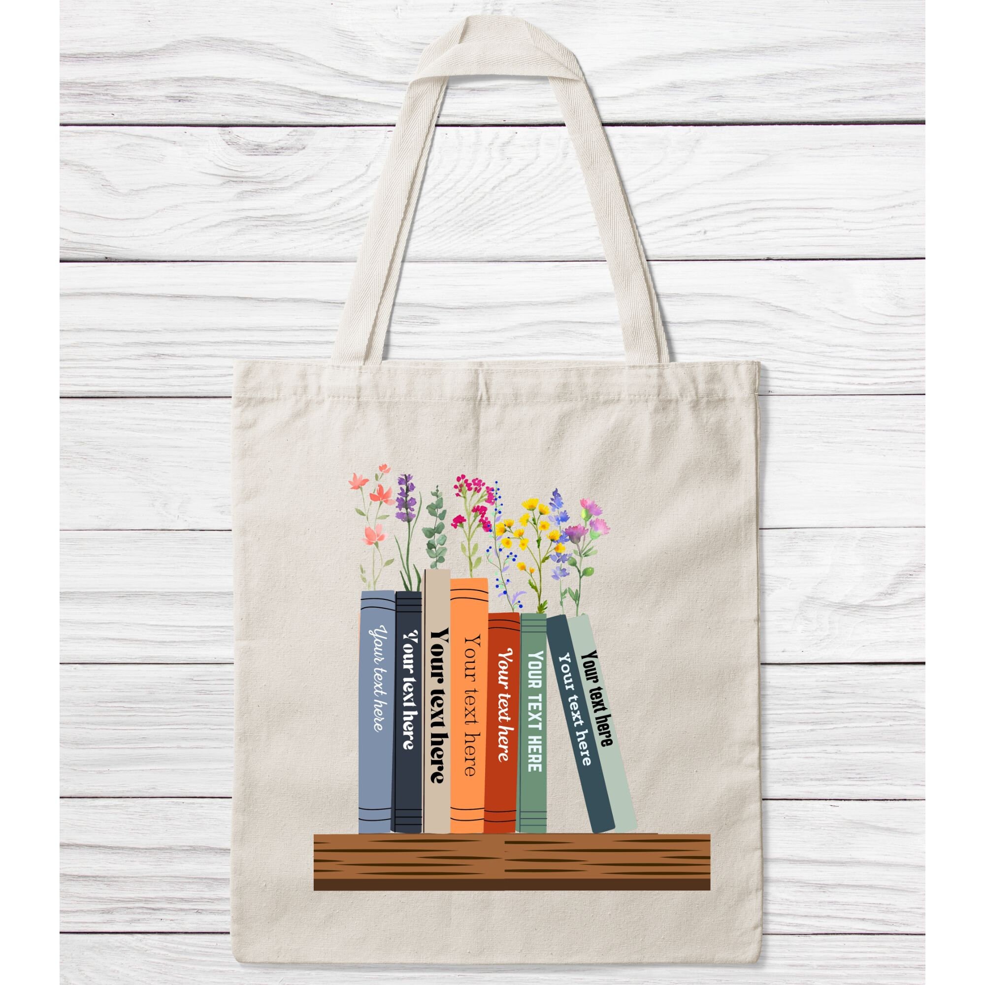 Custom Favorite Books Canvas Tote Bag Bookish Book Lover - Etsy