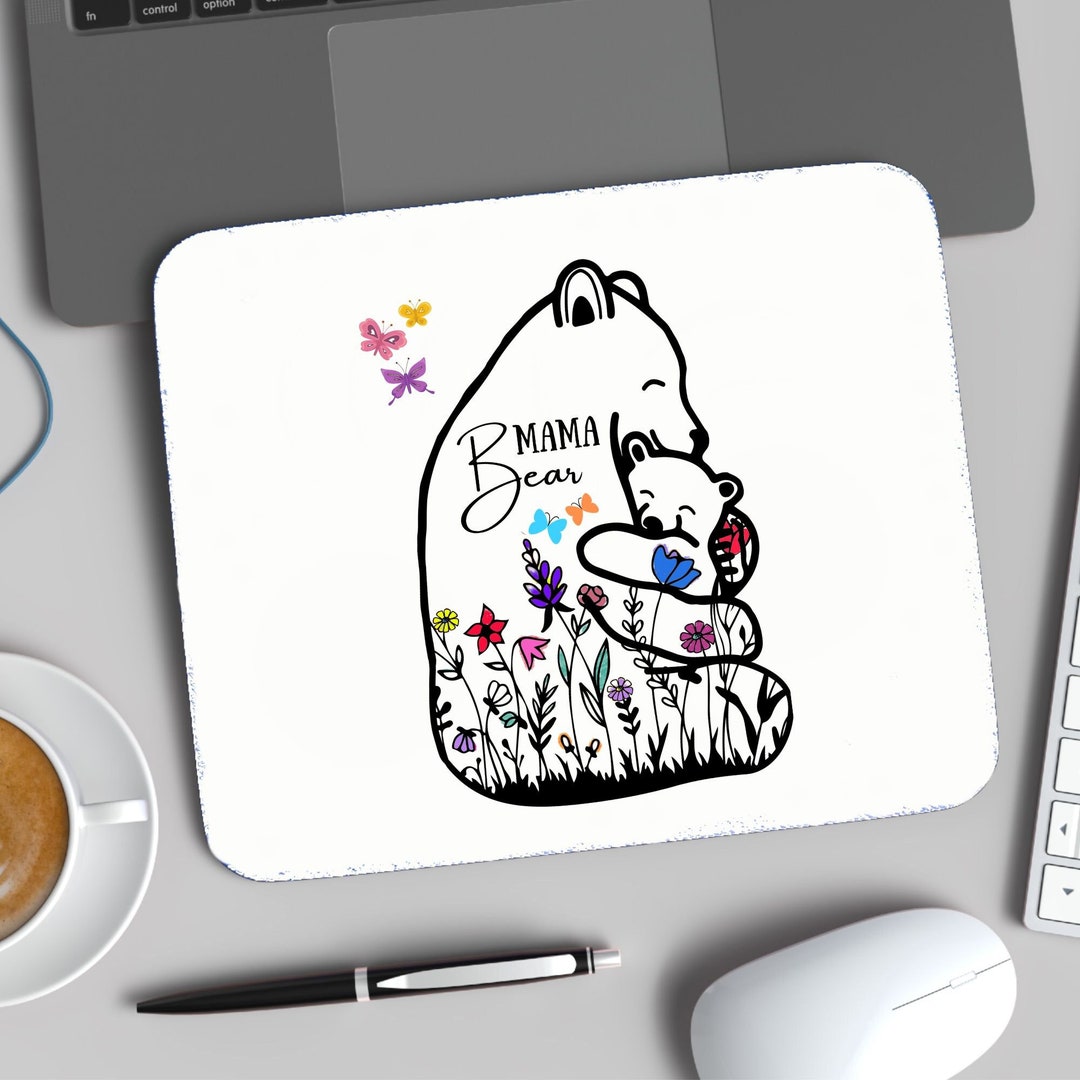 Mama Bear Mouse Pad, Mother's Day Gift, Gift for Mom, Office Decor for ...