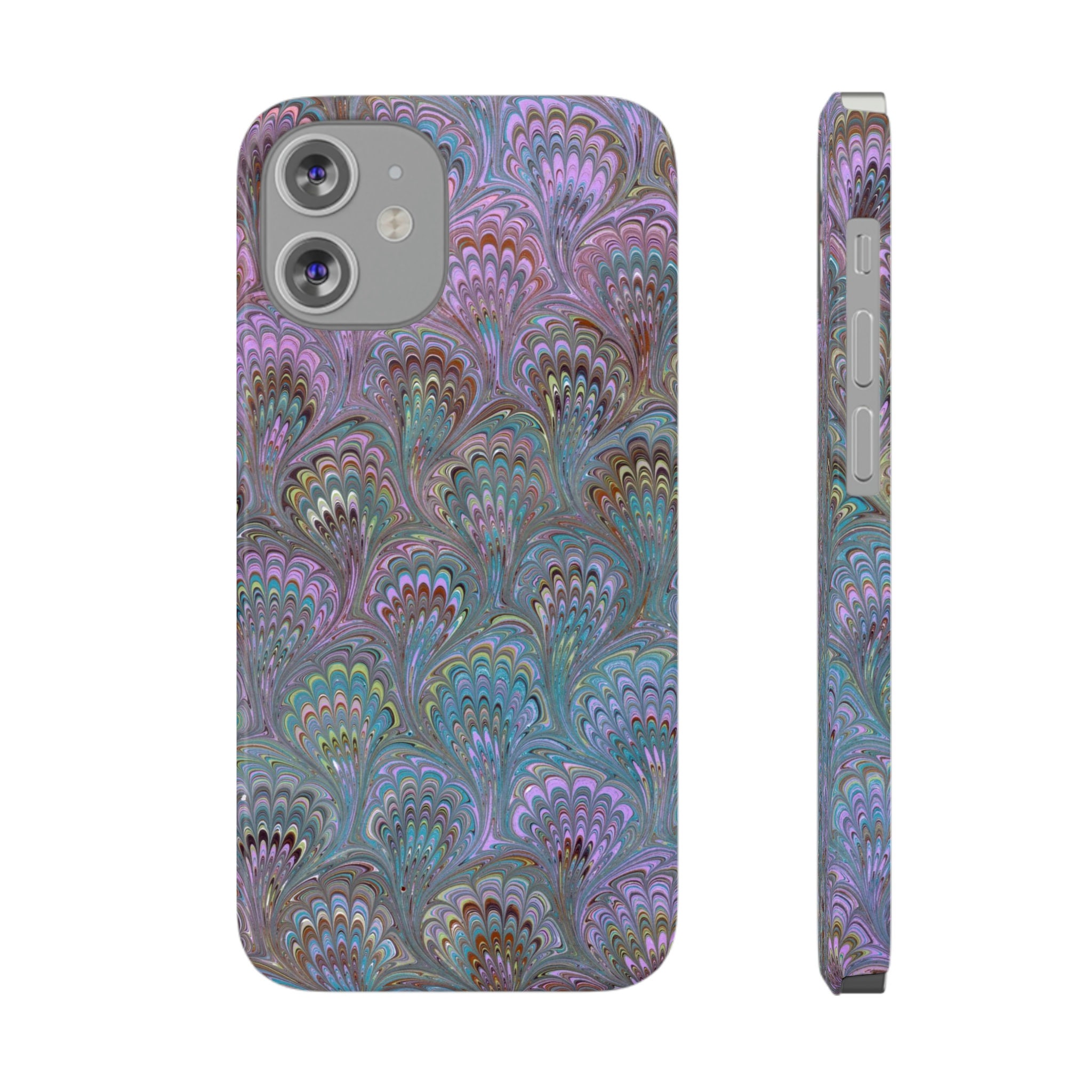 Italian Marbled Design, Shades of Lavender and Purple Phone Cases ...