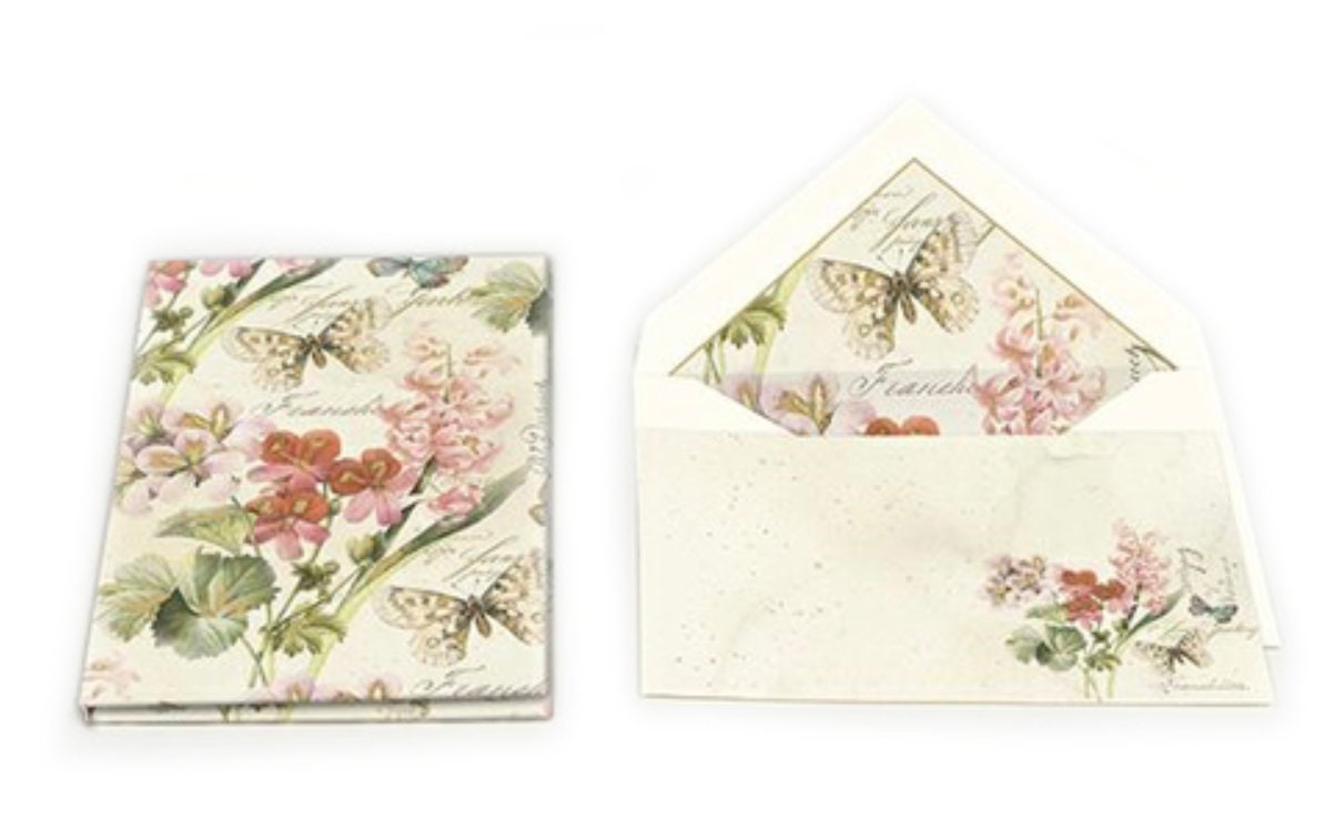 ITALIAN Fine Art Paper Stationery Set, Florentine Note Cards, Envelope ...