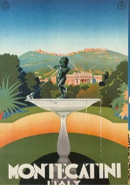 Poster of Italian Cities and Scenes in Tuscany Collage Style Poster ...