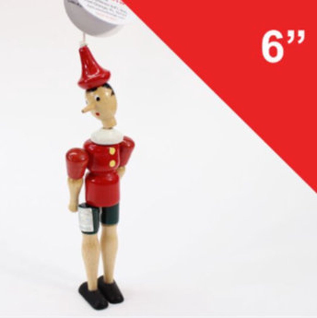 Pinocchio Christmas Ornament, Pinocchio Wooden Ornament 6 Tree Ornament ...